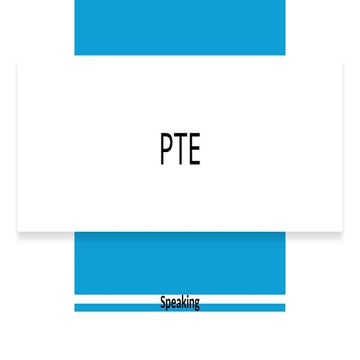 PTE speaking describe image and read aloud | PPTX