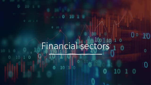 FINANCIAL SECTORS PRESENTATION | PPTX