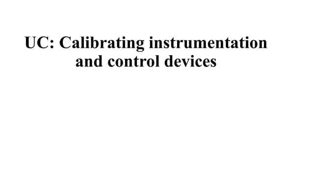 Calibration of Instruments | PPTX