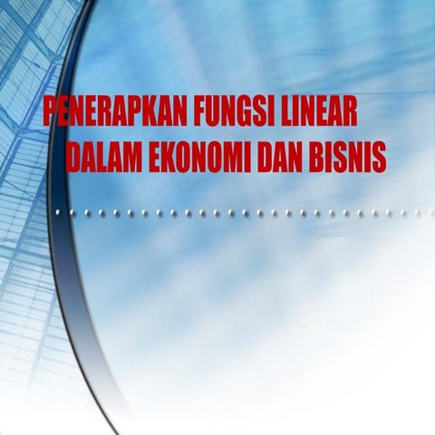 Matematika Ekonomi - surplus konsumen dan surplus produsen | PPTX