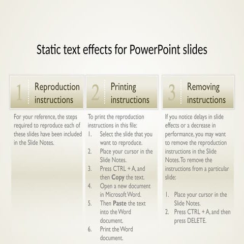 Comprehensive Guide to PowerPoint Text Effects and Slide Reproduction ...