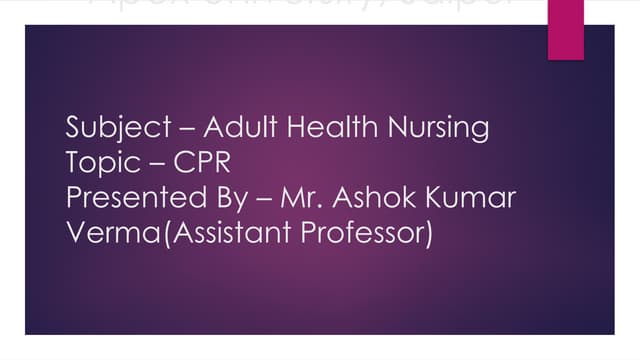 First Aid & CPR | PPT