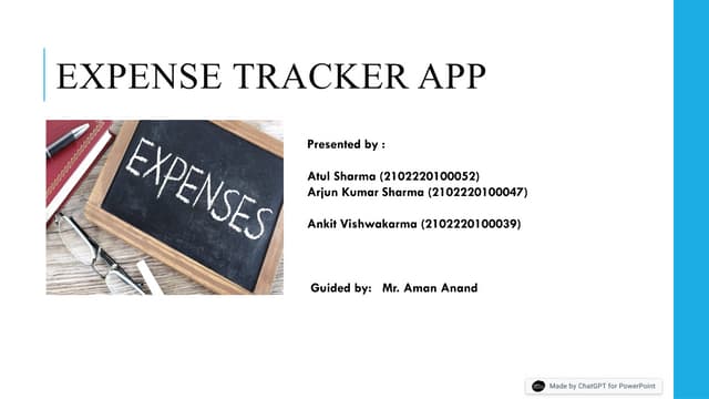 Daily Expense Tracker | PPTX