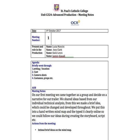 Our meeting notes | PPTX