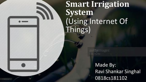 Iot Based Smart Irrigation System Pptx Internet Computing