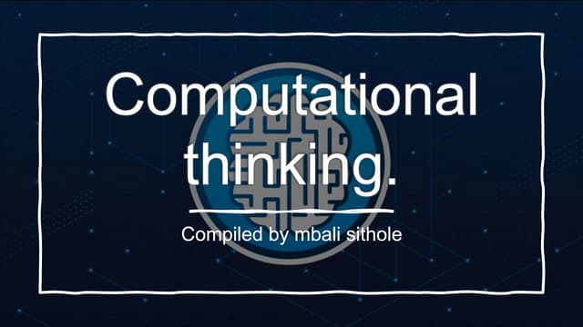 Computational Thinking Pptx