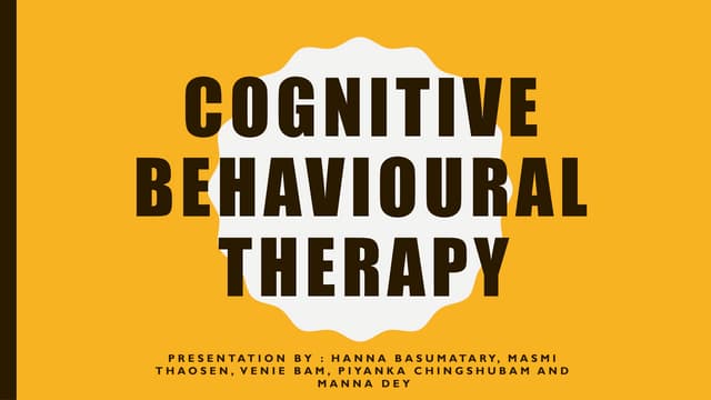 Donald Meichenbaum Cognitive Behavior Modification | PPTX