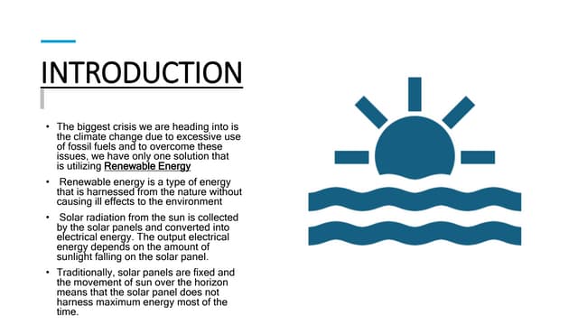 Sun Detecting Solar Panel Using Arduino Uno Ppt