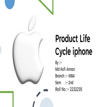 PRODUCT LIFE CYCLE IPHONE | PDF