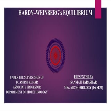 Hardy-Weinberg Equilibrium: The Cornerstone of Population Genetics | PPTX