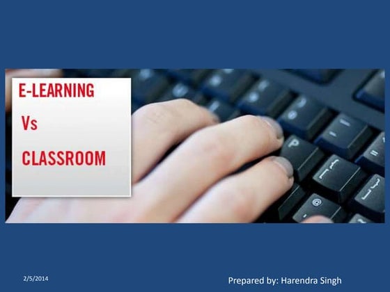 Perspectives of online and classroom learning ppt | PPTX