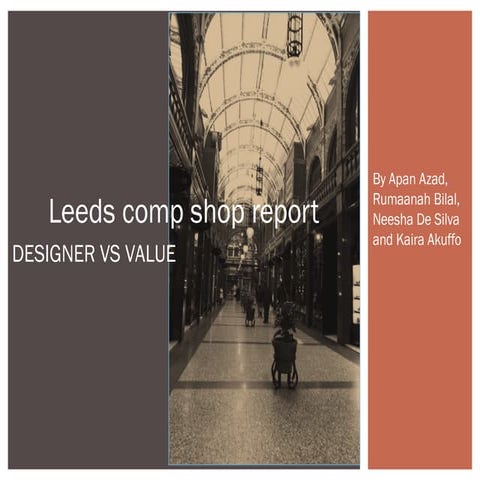 Competitive Shop Report - Designer Vs Value | PPT