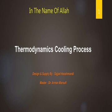 Thermodynamics Cooling Process | PPT