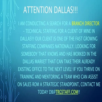 Branch Director | PPT