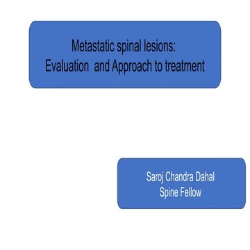 Presentation7.pptx metastatic spinal disease | PPTX