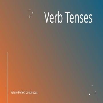 School verb tenses presentation assignment | PPTX