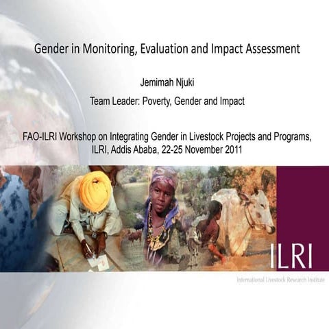 Gender in monitoring, evaluation and impact assessment | PPTX