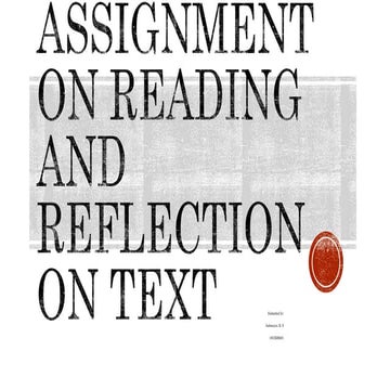 Reading and reflection on text | PPTX