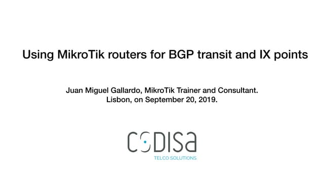 Using Mikrotik Routers For Bgp Transit And Ix Points Pdf Computer Networking Computing