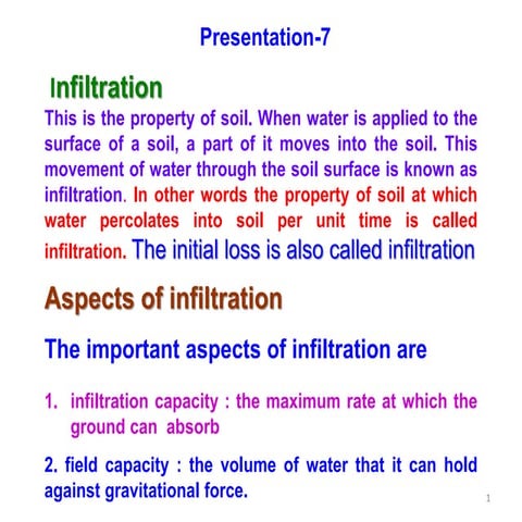 Unit 3 INFILTRATION | PPTX