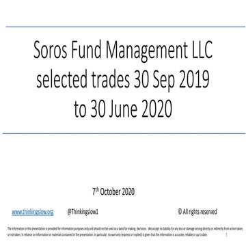 Soros Fund Management Trades | PPTX