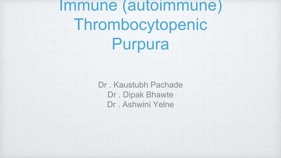 Idiopathic Thrombocytopenic Purpura | PPTX | Blood Disorders | Diseases ...