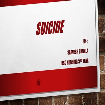 Suicide | PPT | Free Download