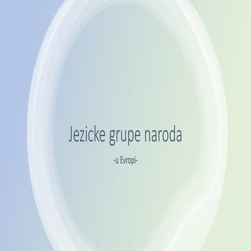 Jezicke grupe naroda u Evropi | PDF