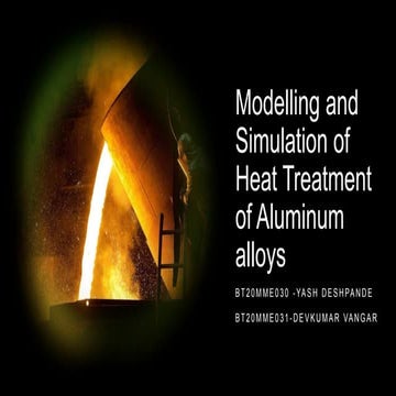 Modelling and Simulation of Heat Treatment of Aluminum alloys ...