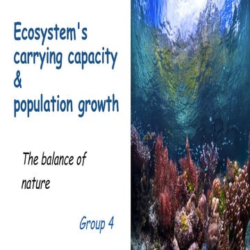Carrying capacity of ecosystem | PPTX