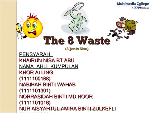 Identifikasi 8 Pemborosan di area Kerja | PPT