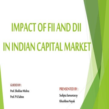 impact of fii and dii in indian capital market | PPTX