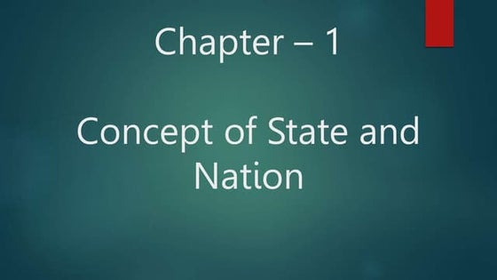 Class 11 Legal Studies Ch-1 Concept of State .pdf | Political Issues & policy | Politics