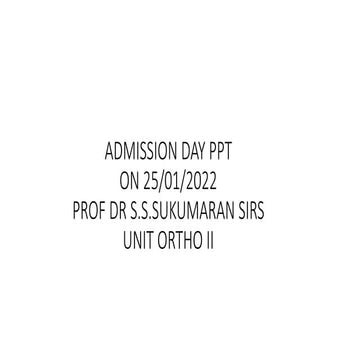 Orthopaedics daily ward rounds for postgraduates | PPTX