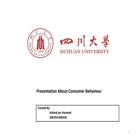 Presentation About Consumer Behaviour Pptx