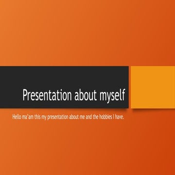 Presentation about myself for the future we want | PPT