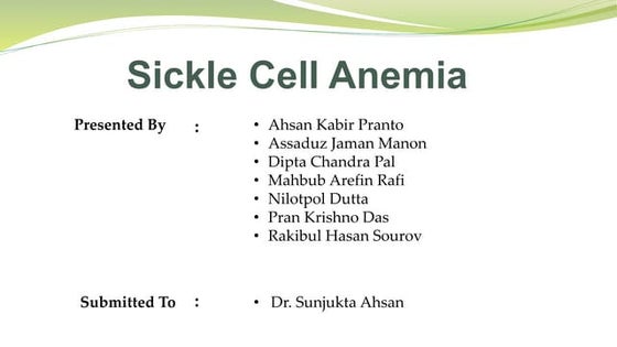 Sickle cell anemia | PPT