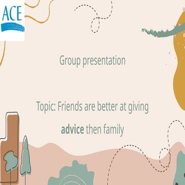 Example ppt for group presentation about opinion on whether friends or ...