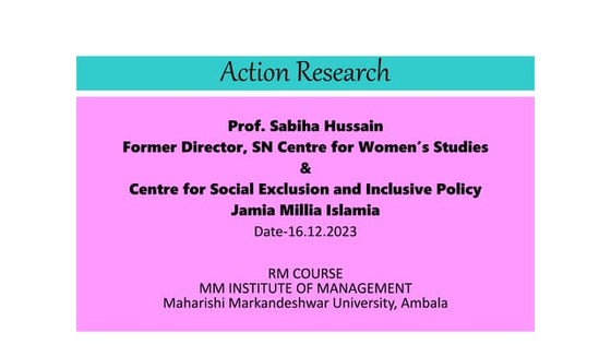 TSL3133 Topic 5 Action Research Concepts and Models | PPTX | Professional School | Postgraduate ...