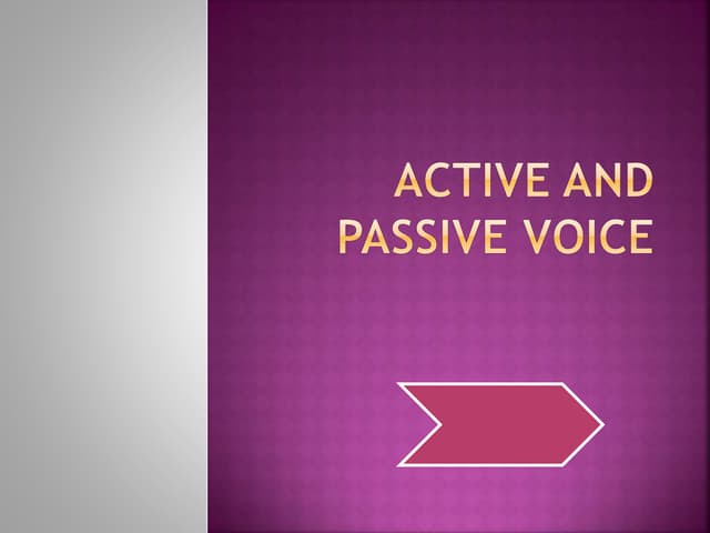 Transitive and intransitive verbs | PPTX