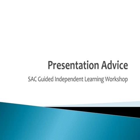 Presentation advice | PPTX | Desktop Publishing | Computer Software and ...