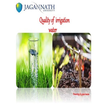 irrigation water quality | PPTX