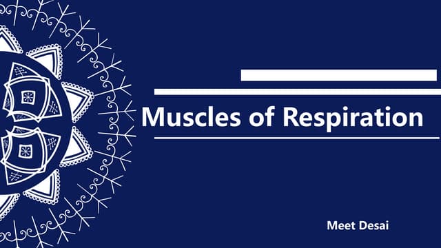 Muscles of respiration Dr. MADHUKIRAN, MD.PULMONOLOGY | PPTX