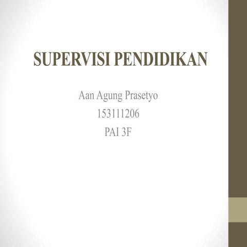 Presentation supervisi pendidikan | PPTX