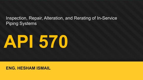 List of API standards for rotating equipment | PPT