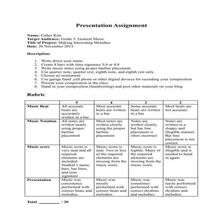 Presentation assignament | DOCX