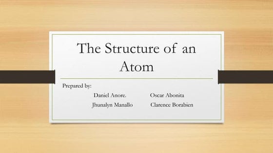 Atomic Structure- Lesson for Grade 7 students | PPTX | Chemistry | Science