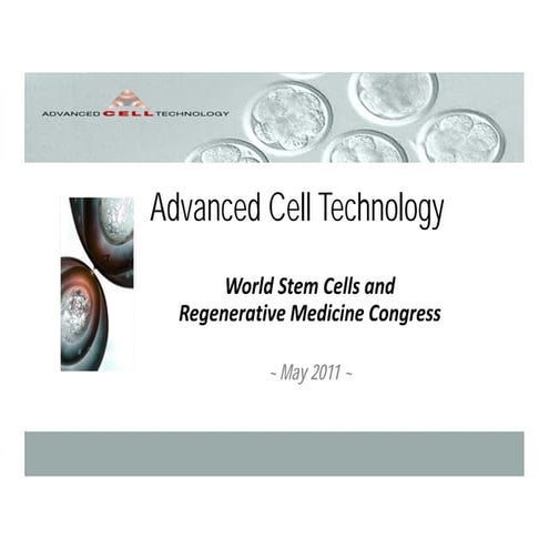 Presentation at World Stem Cell & Regenerative Medicine Congress ...
