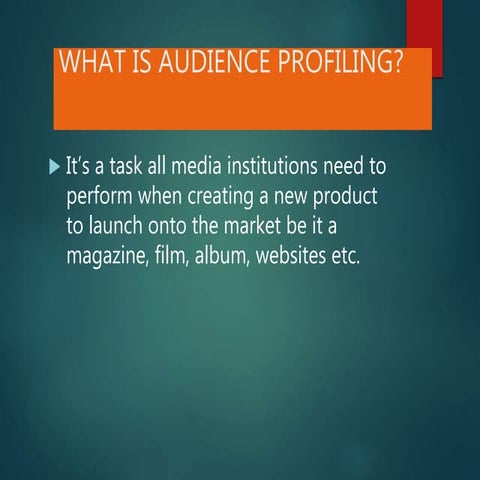 Presentation audience profilling | PPTX