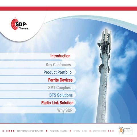 SDP Telecom Corporate Presentation - August 23 2010 | PPTX